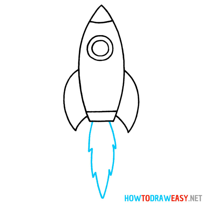 How to Draw a Rocket - How to Draw Easy
