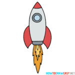 How to Draw a Rocket - How to Draw Easy