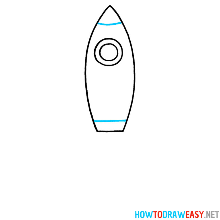 How to Draw a Rocket - How to Draw Easy