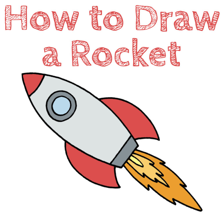How to Draw a Rocket - How to Draw Easy
