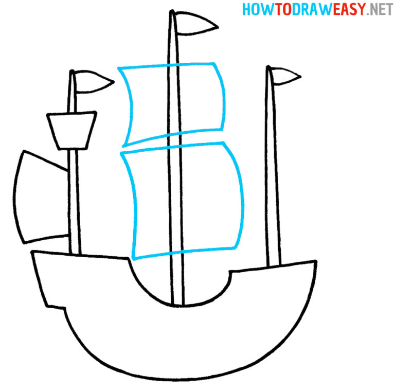 How to Draw a Ship - How to Draw Easy