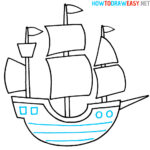 How to Draw a Ship - How to Draw Easy