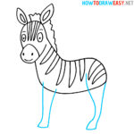 How to Draw a Zebra - How to Draw Easy