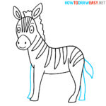 How to Draw a Zebra - How to Draw Easy