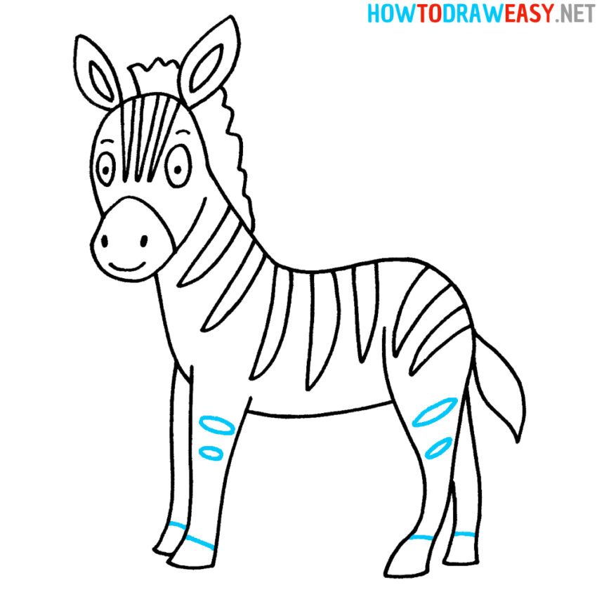 How to Draw a Zebra - How to Draw Easy