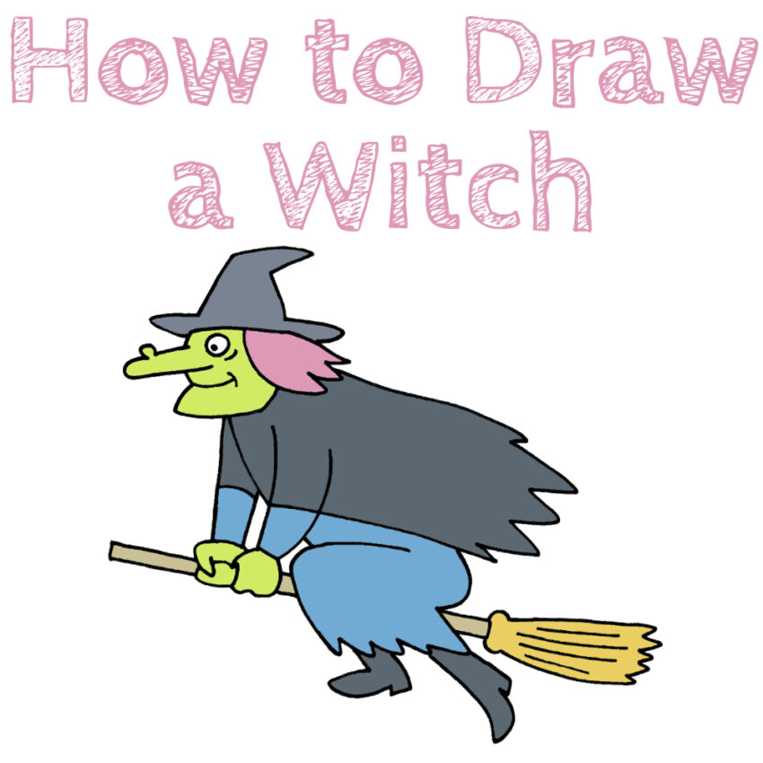 How to Draw a Witch - How to Draw Easy