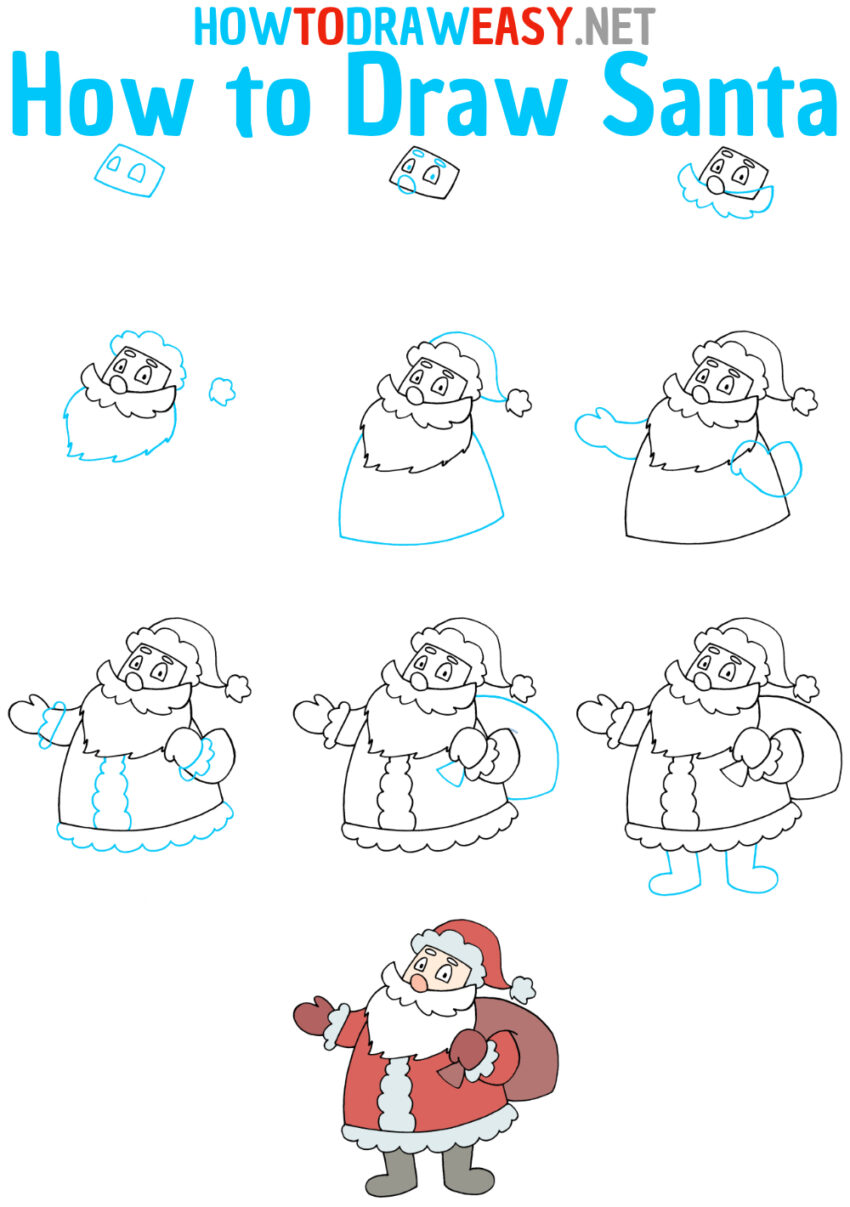How to Draw Santa - How to Draw Easy